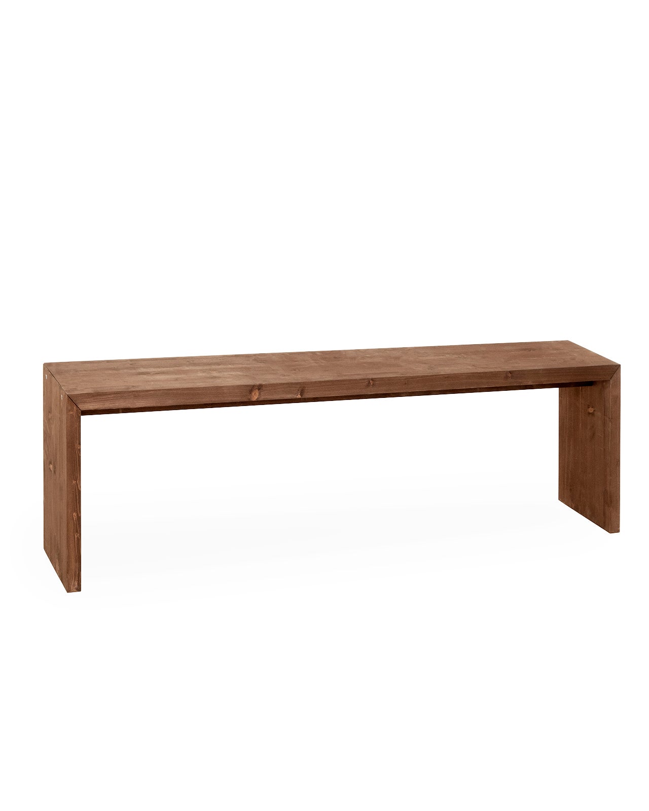 TELVA - Banc en bois massif ton noyer 145x45x30cm - DECOWOOD | Leroy Merlin