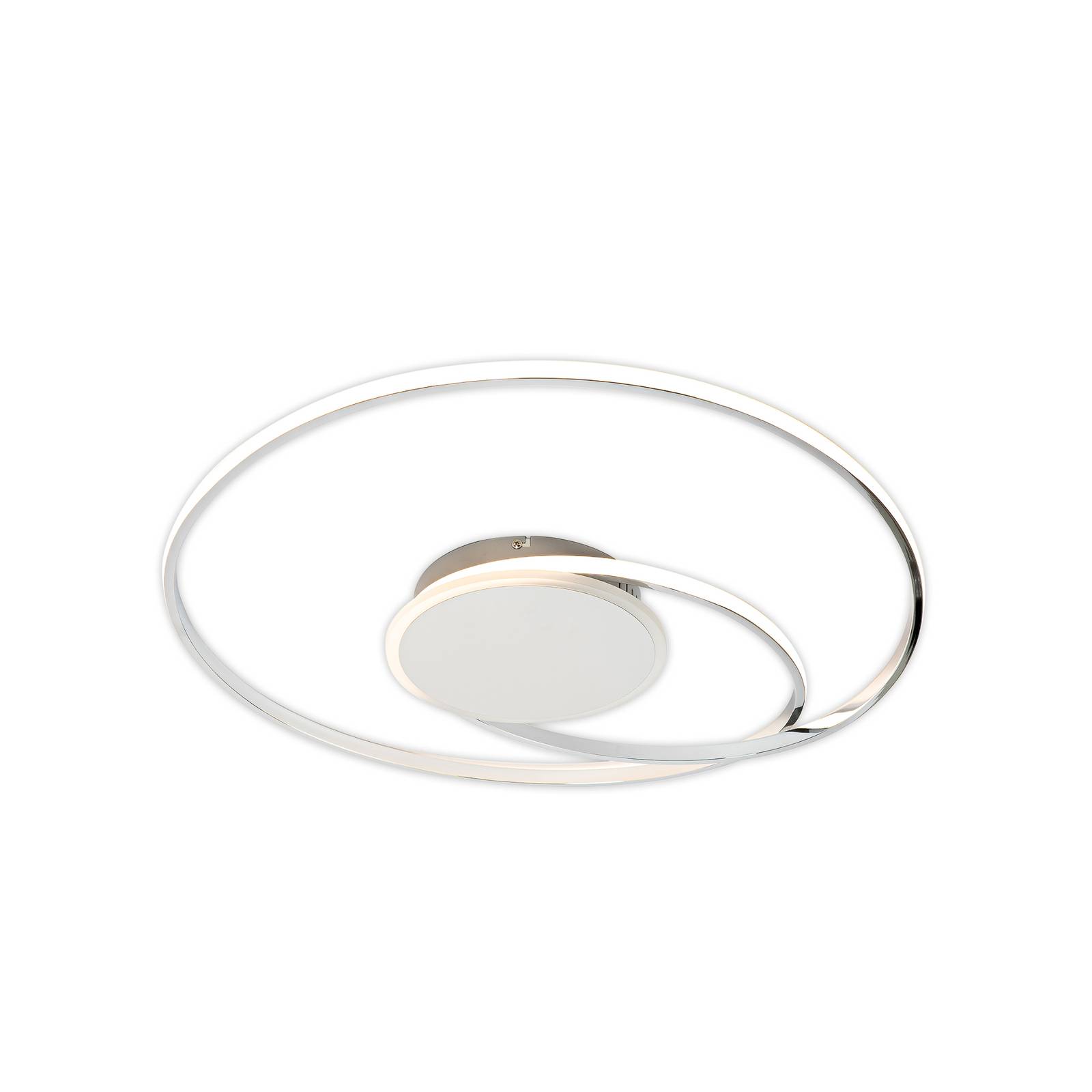 Lindby Dorle plafón LED, cromo, Ø 60 cm, lámpara LED, plafón LED ...