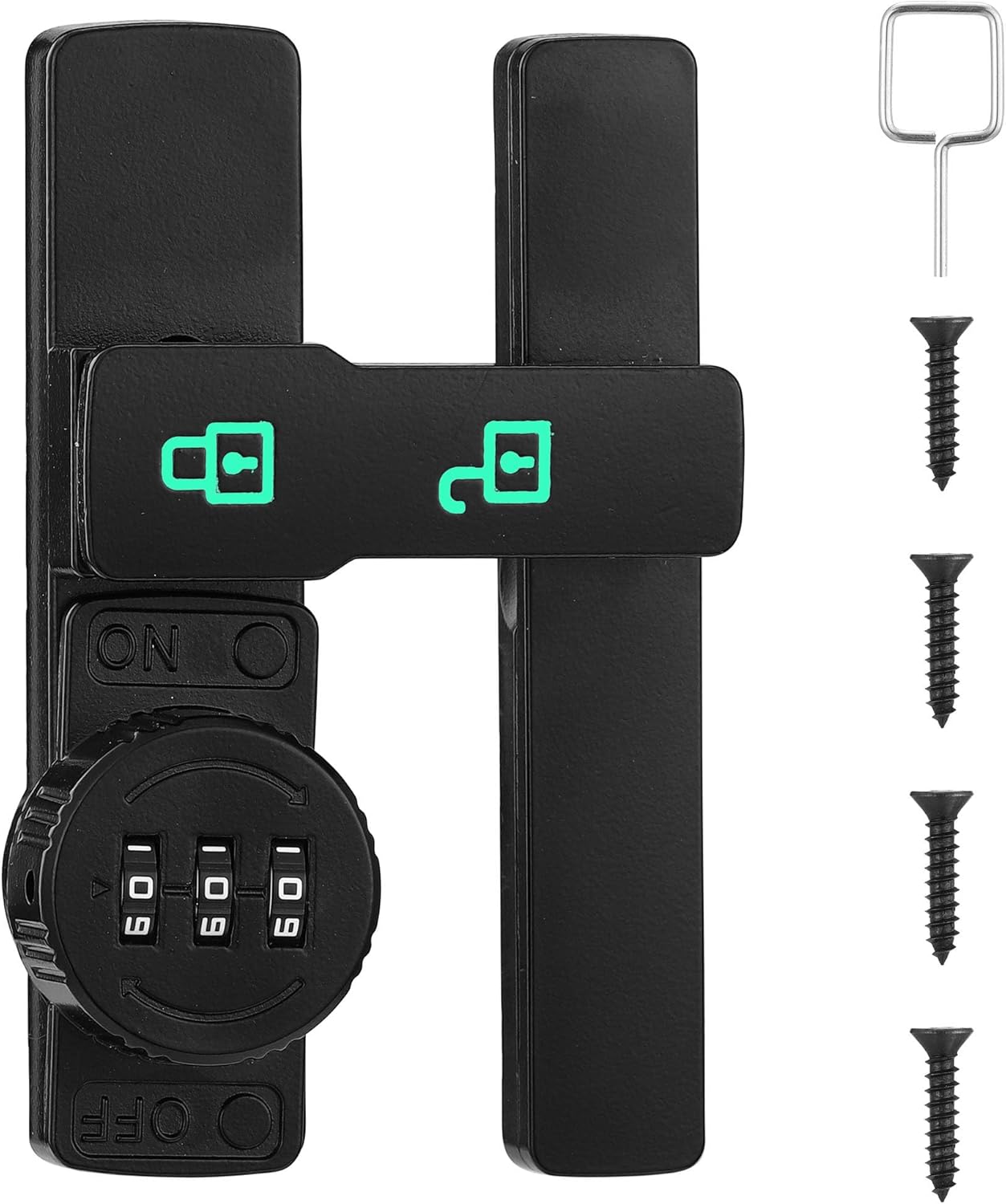 Loquet de Porte Lumineuse à 180 Degrés avec Verrouillage Numérique à 3 ...