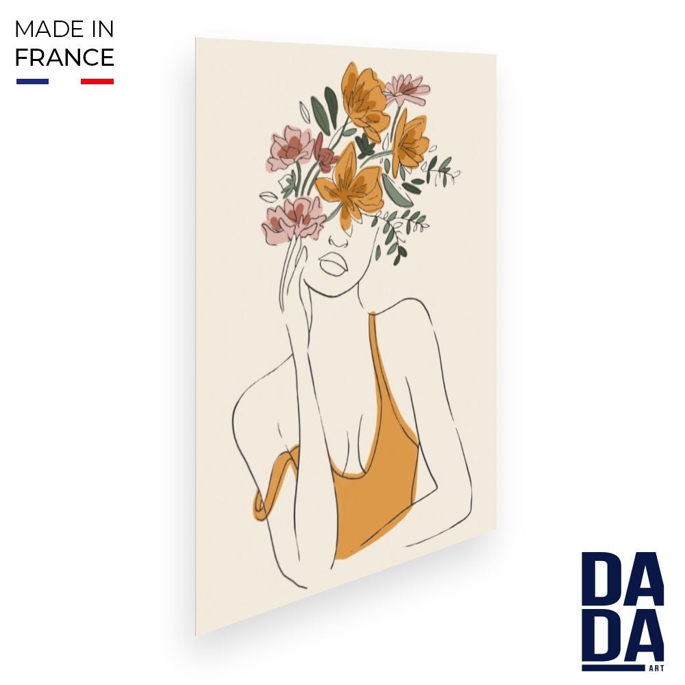 Affiche Femme fleurs délicates / 50x70cm / Fabriqué en France / DADA ...