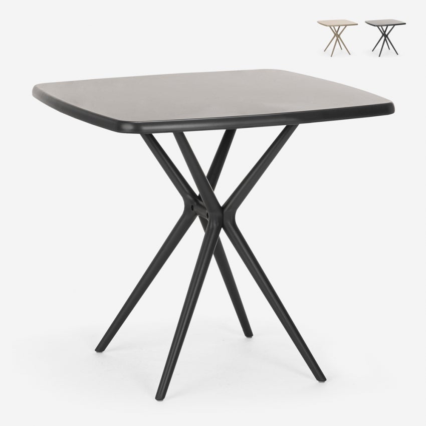 Table carrée moderne 70x70 pour cuisine jardin bar restaurant Gang 70 ...