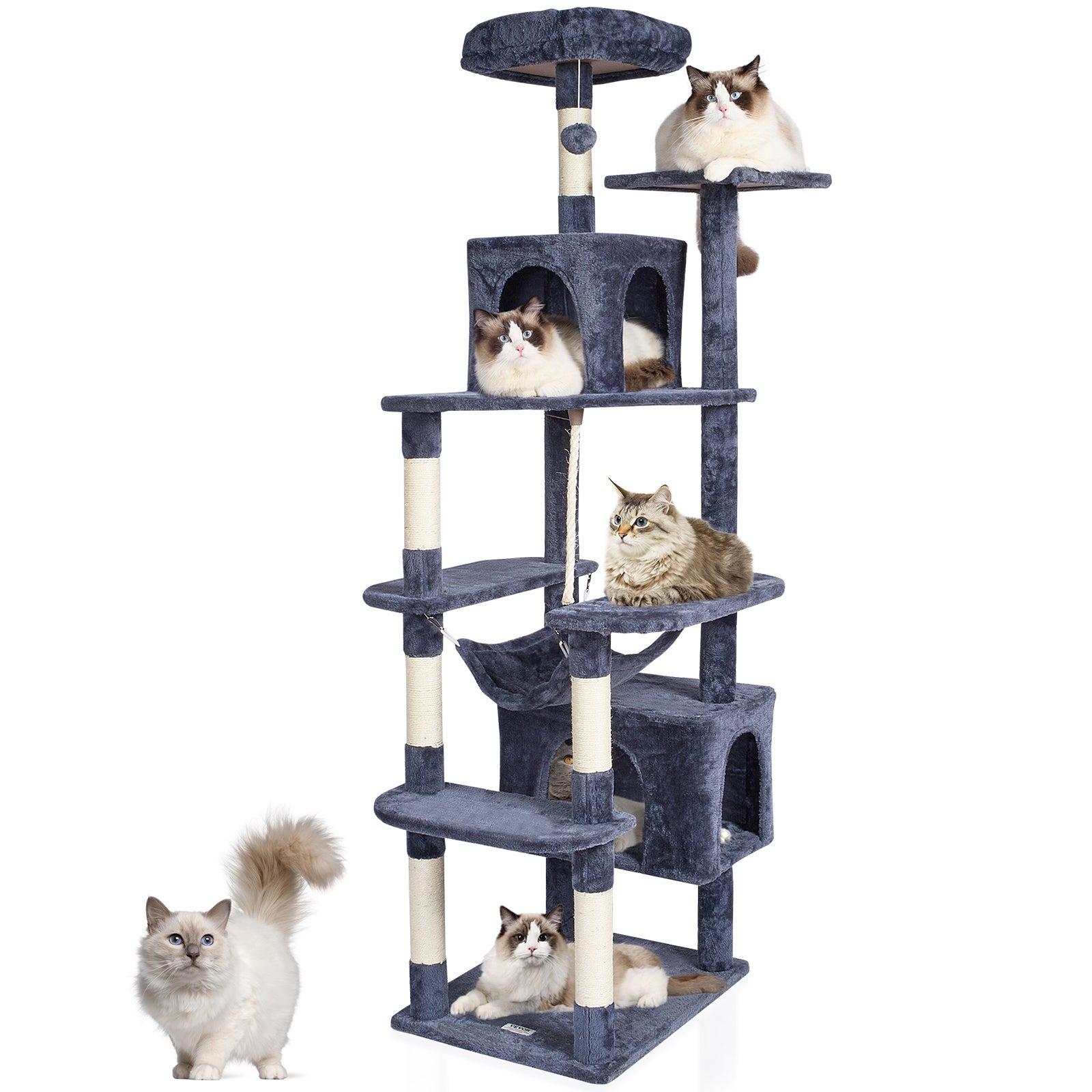 VEVOR Árbol para gatos de interior, torre para gatos 72 pulgadas 2 ...