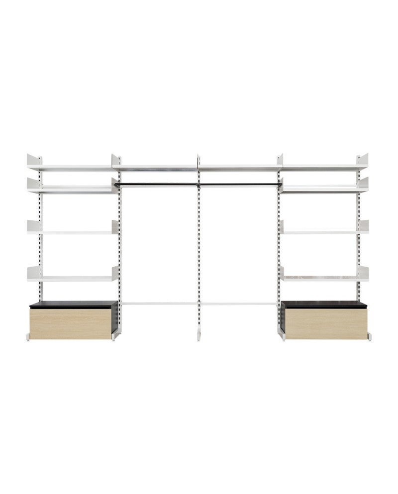 Dressing ouvert modulable en métal blanc & autoportant | Leroy Merlin