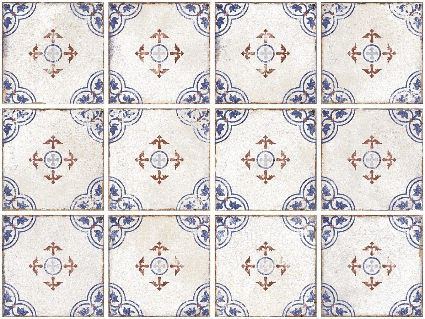 Carrelage Azulejos Lagos bleu Brillant 15x15 cm | Leroy Merlin