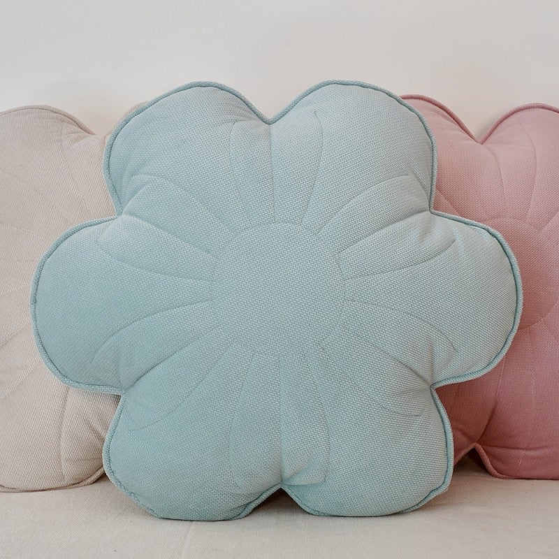 Coussin fleur velours BLOOMVEL - Light green | Leroy Merlin