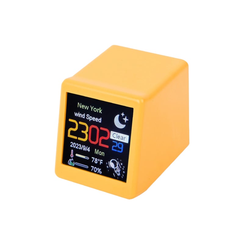 Horloge électronique intelligente Wi-Fi avec écran tactile jaune et ...