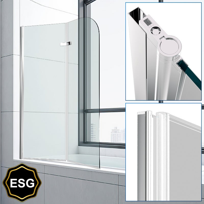 Pare-baignoire 6mm Nano pivotant Paroi de douche sanitaire pour paroi ...