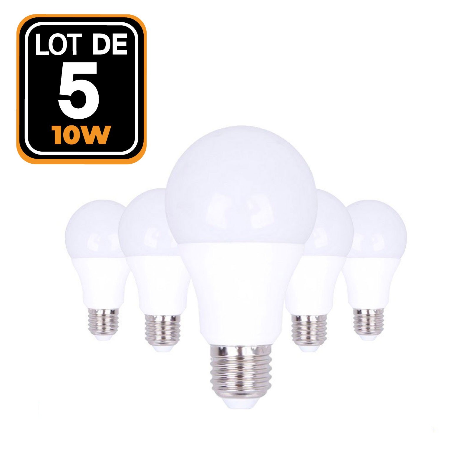 5 bombillas LED E27 10W 6000K | Leroy Merlin