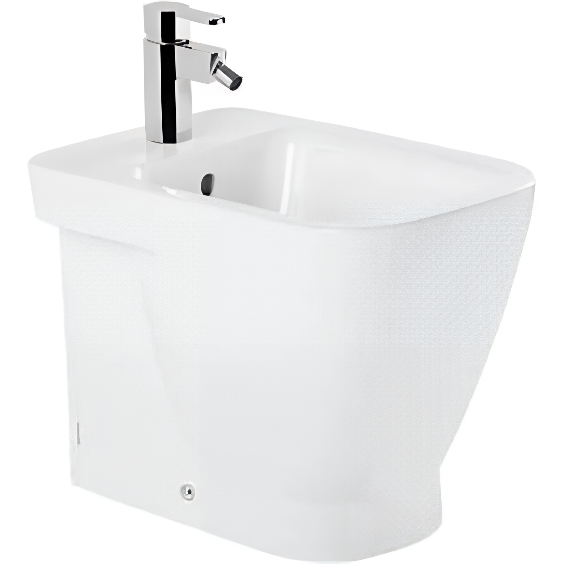 Bidet céramique traditionnelle SANINDUSA Look a poser au sol blanc ...