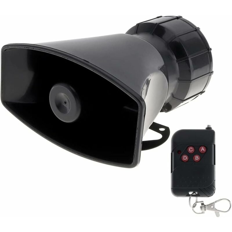 Alarme de voiture 12 V 20W avec 7 sons : klaxon, incendie, ambulance ...