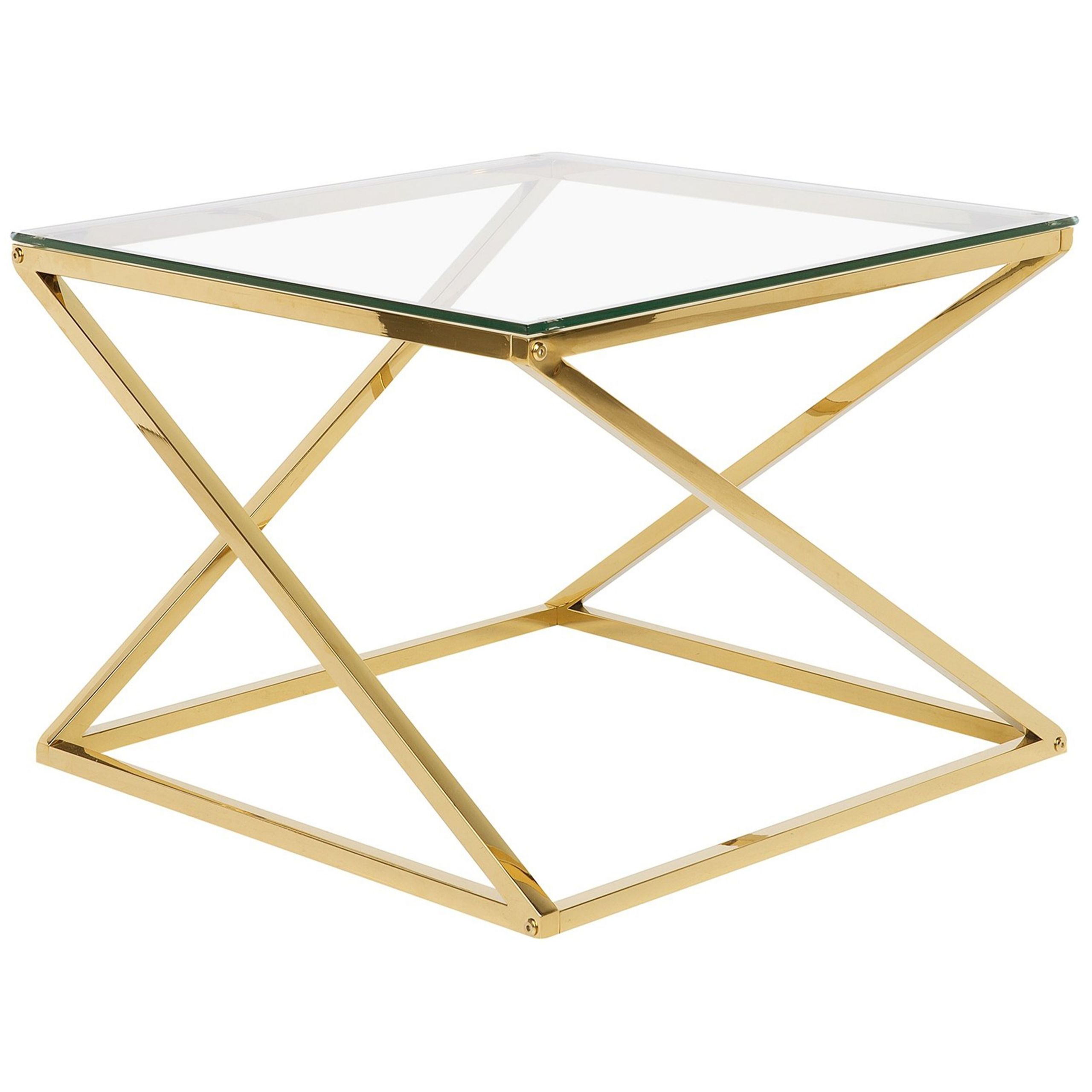 Table basse BEVERLY Verre Doré | Leroy Merlin