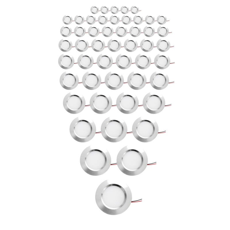 Recesado LED Spot 55mm Compacto aluminio 3W DC12V Equivalente 25W ...