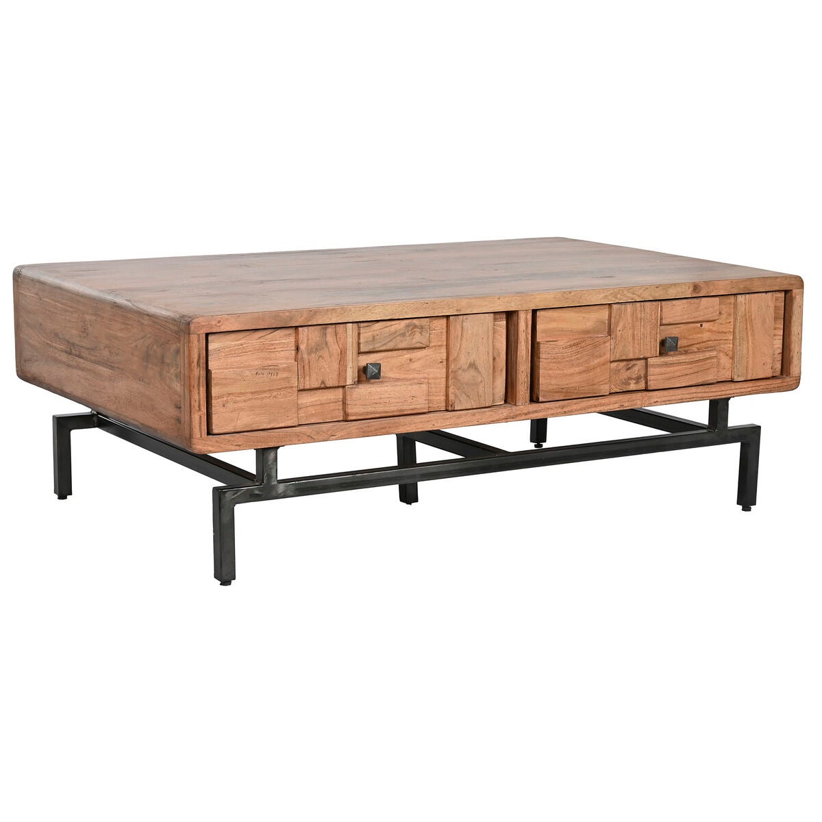 Table Basse Home ESPRIT Naturel Métal Bois d'acacia 115 x 70 x 40 cm ...