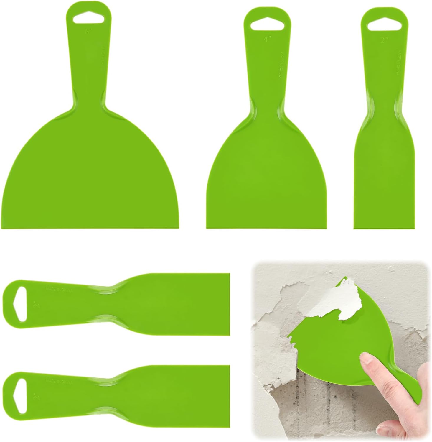 Spatule Plastique, Couteau à Mastic, Outil de Grattoir de Peinture ...