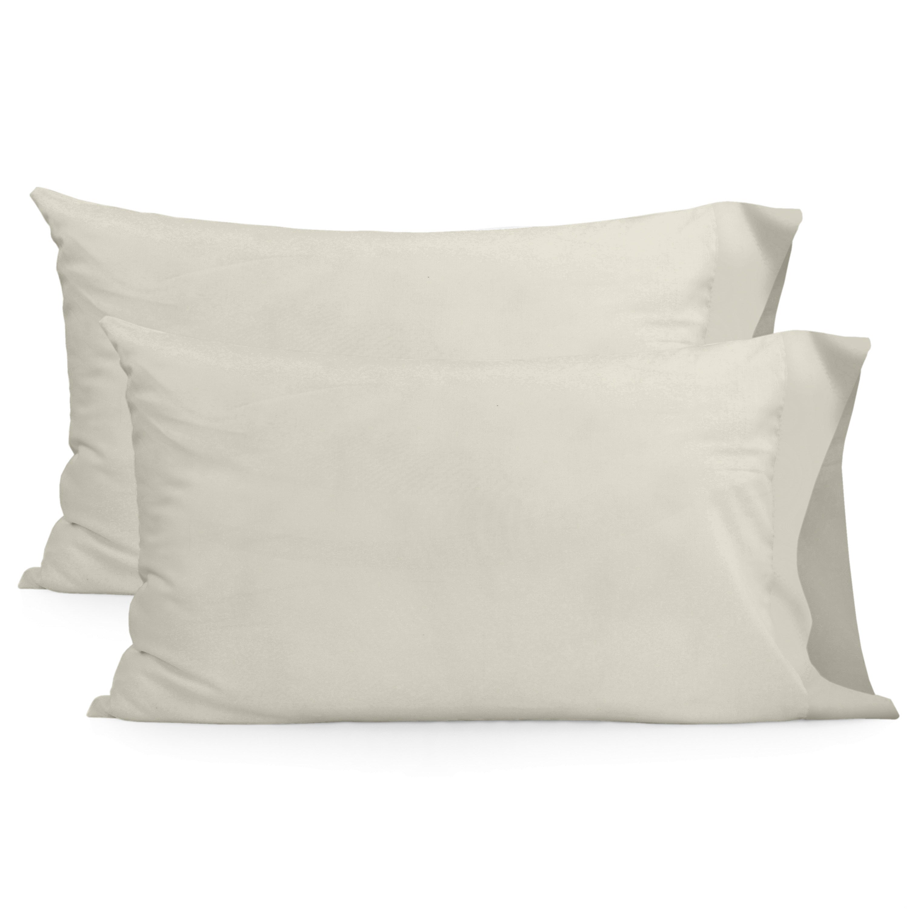 Basic Taie d'oreiller Beige 50x75 (x2) | Leroy Merlin