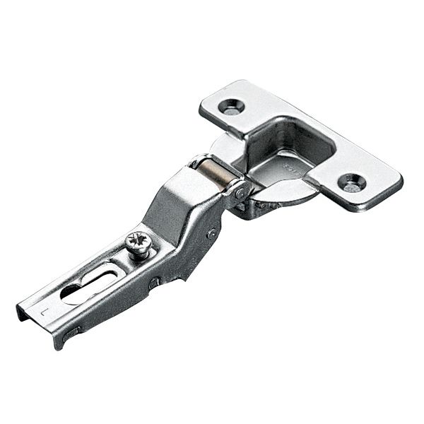 Charnière invisible à visser non clipsable coudée 9mm finition argent ...