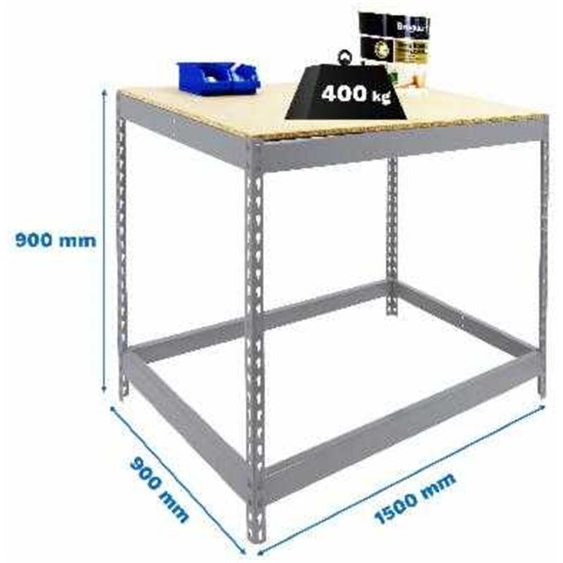 Mesa de trabajo SIMONWORK BASIC 1 901590-1 GALVANIZADO/MADERA ...