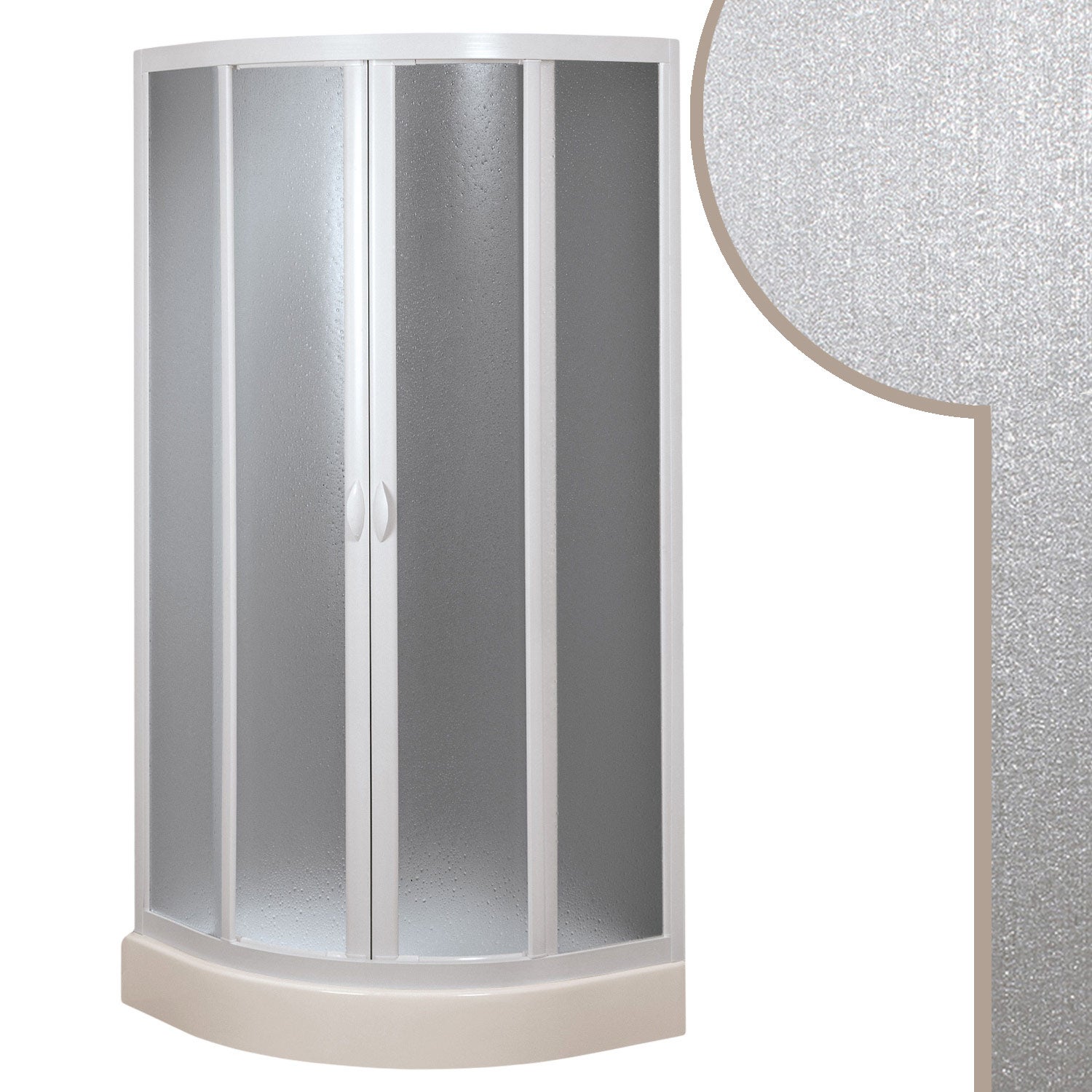 Cabine douche demi-circulaire 90x90 CM en acrylique mod. Smart avec ...