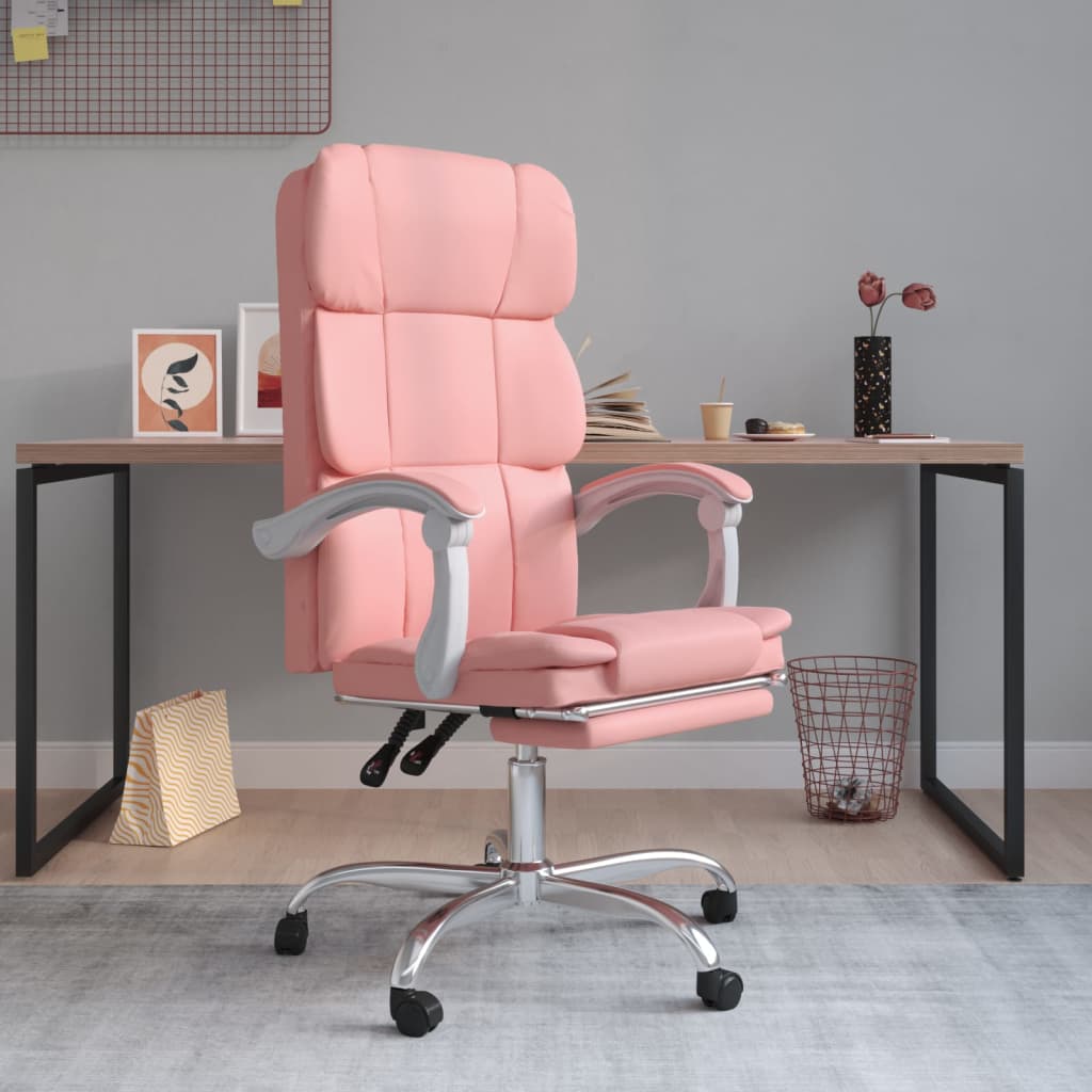 Fauteuil inclinable de bureau Rose Similicuir | Leroy Merlin