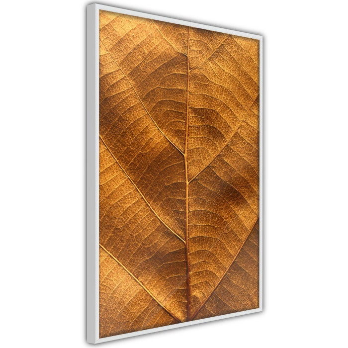 Affiche Murale Encadrée "Golden Veins" 21 x 30 cm Blanc | Leroy Merlin