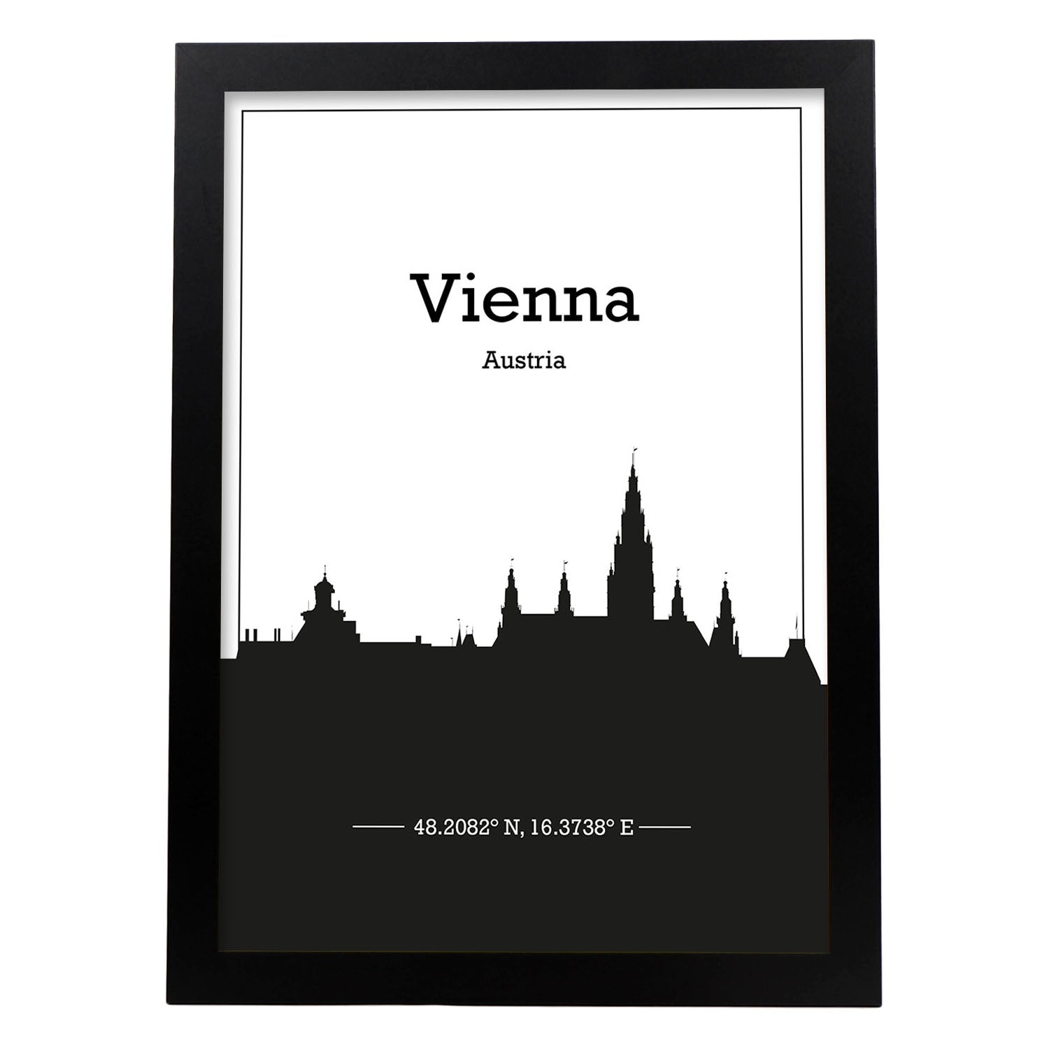 Affiche De La Carte De Vienne - Autriche. Skyline Cities Fiches D ...