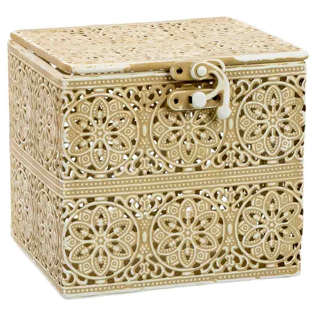 Caja de metal marrón 12.5x12.5x11.5h cm | Leroy Merlin