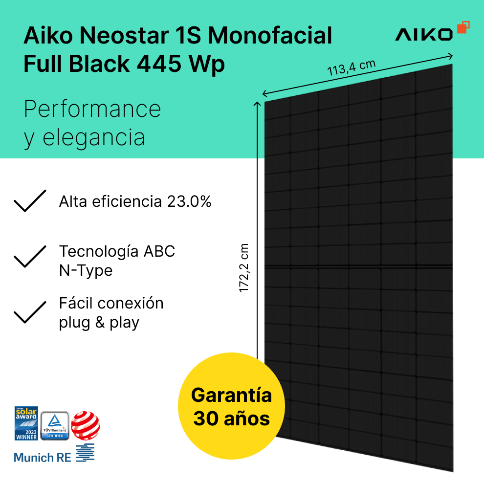 Kit Solar Enchufable Robinsun Performance Balcony 1 Panel Aiko 455 Wp ...