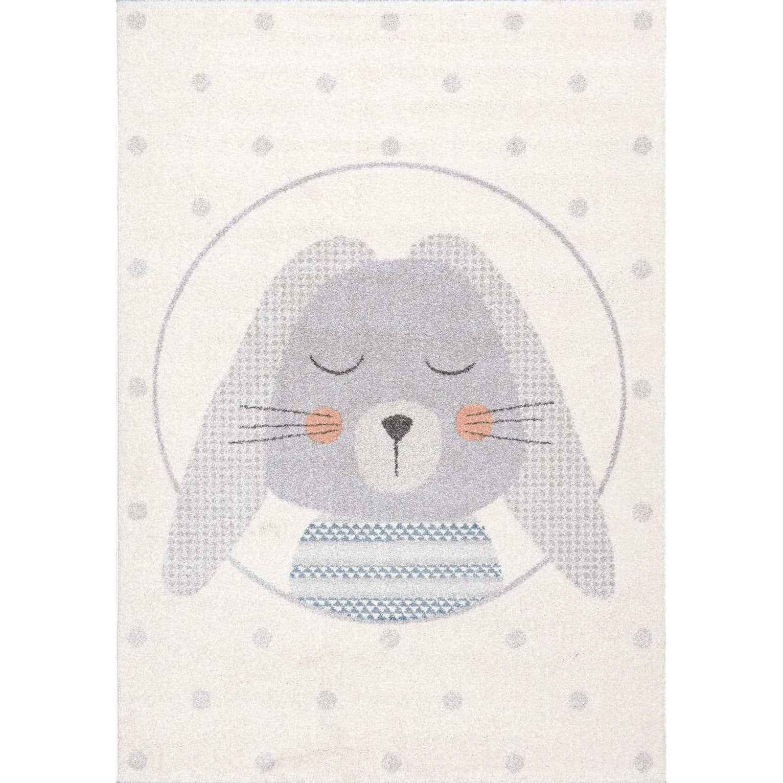 Tapis enfant Lièvre gris | Leroy Merlin