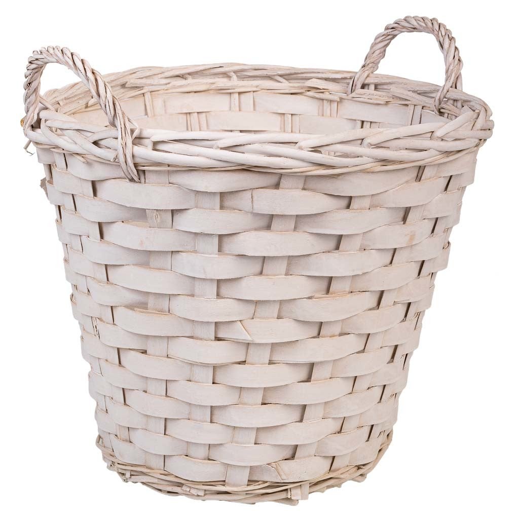 Cesto de mimbre blanco d40x35/42 | Leroy Merlin