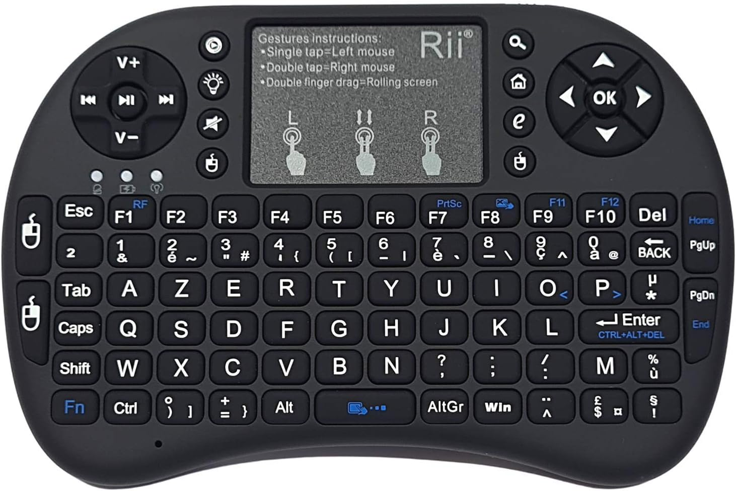 Tastiera senza fili , retroilluminata, ergonomica con touchpad, per ...