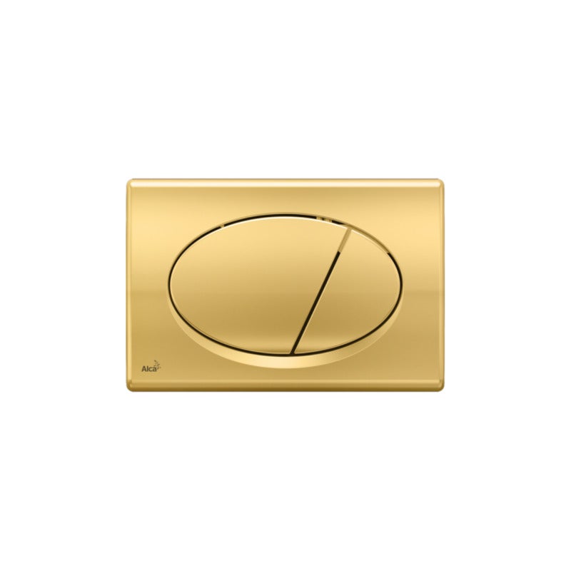 Plaque de commande double touche, Doré (M75) | Leroy Merlin