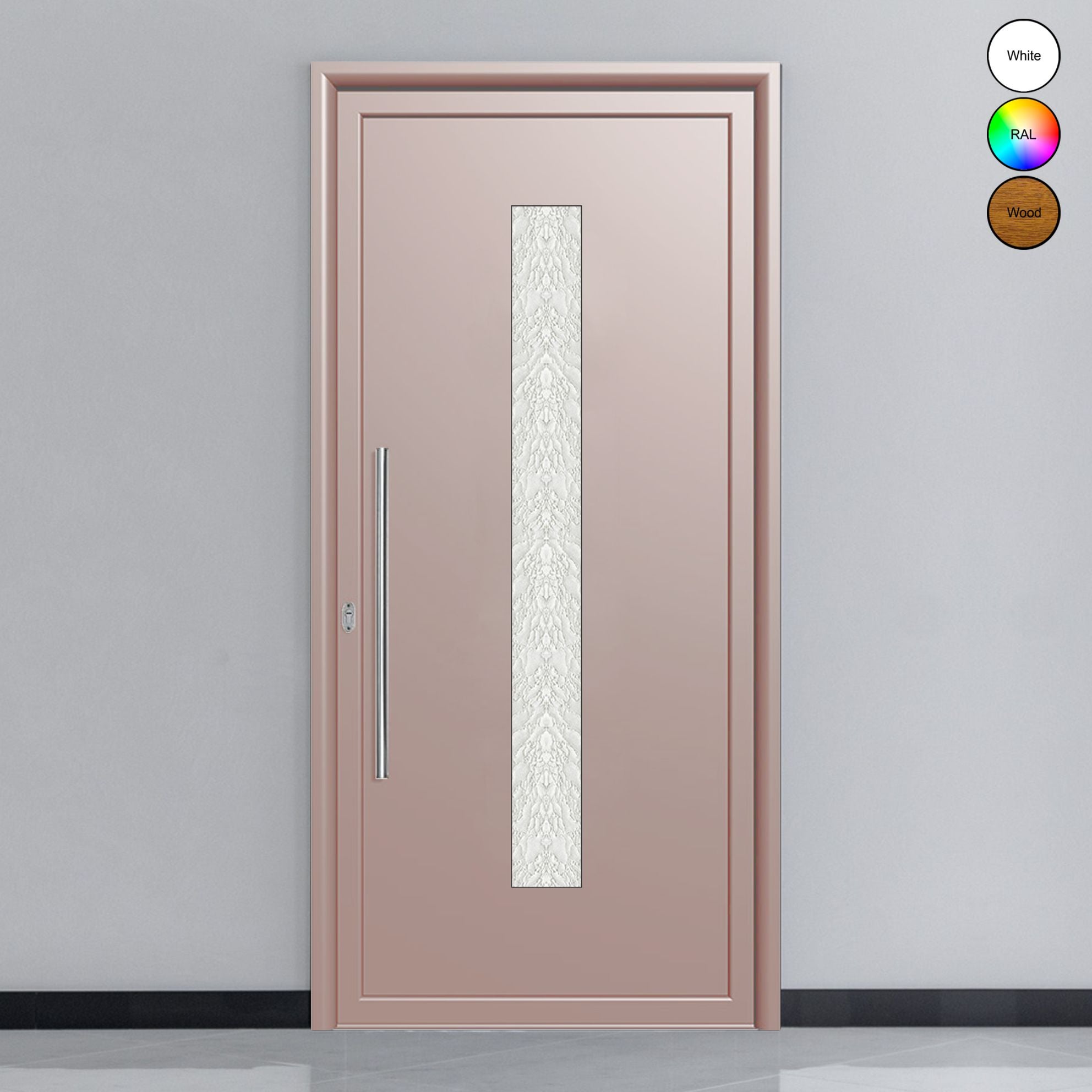 Porte d'entrée en aluminium SIMPLEX 8112 RAL3012 ( L.: 90 cm x H.: 200 ...