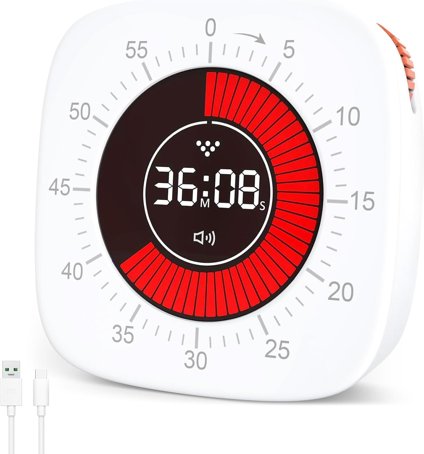 Timer Enfant, Minuteur Visuel avec Compte à Rebours, 60 Minutes Time ...