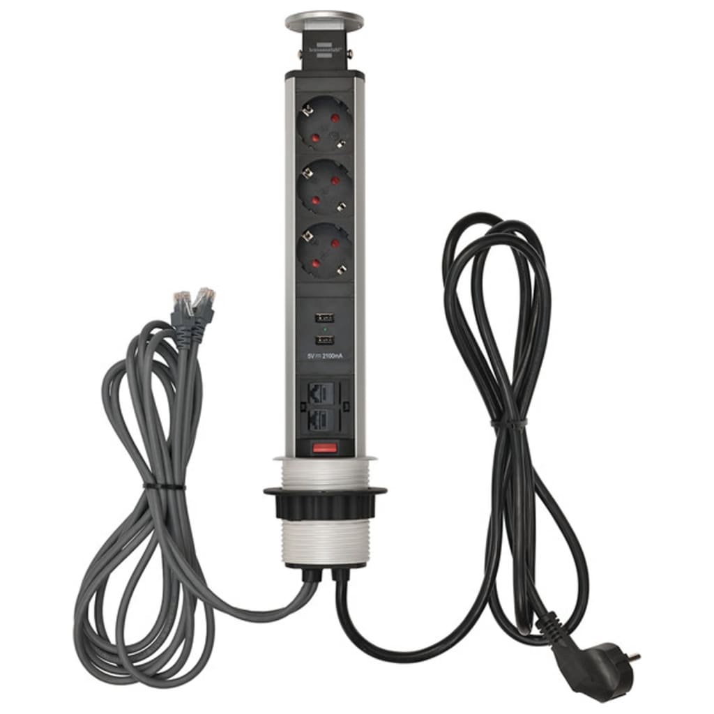 Base múltiple retráctil para mesas Tower Power con puertos USB y ...