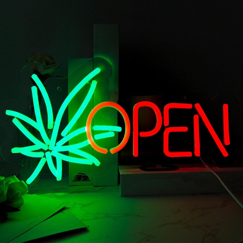 Neon LED Open Lettre Art Mural USB Gradable Lampe Sign pour Salle de ...