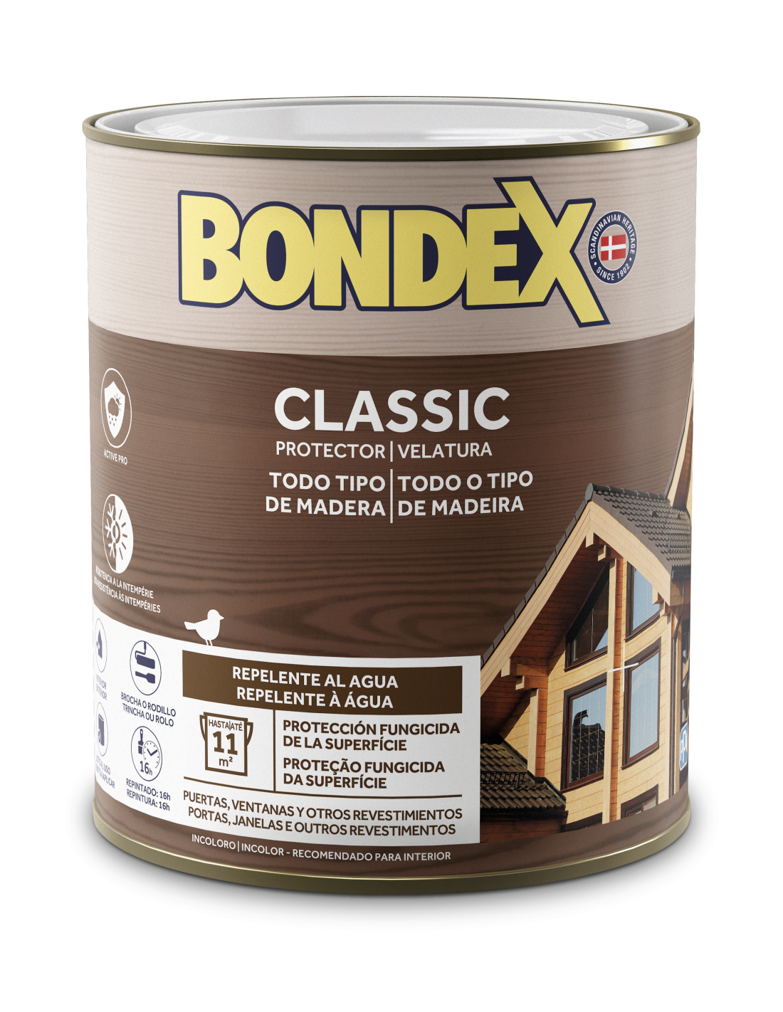 PPG - BONDEX PROTECTOR CLASSIC SATINADO 750 ML (Castaño 903) | Leroy Merlin