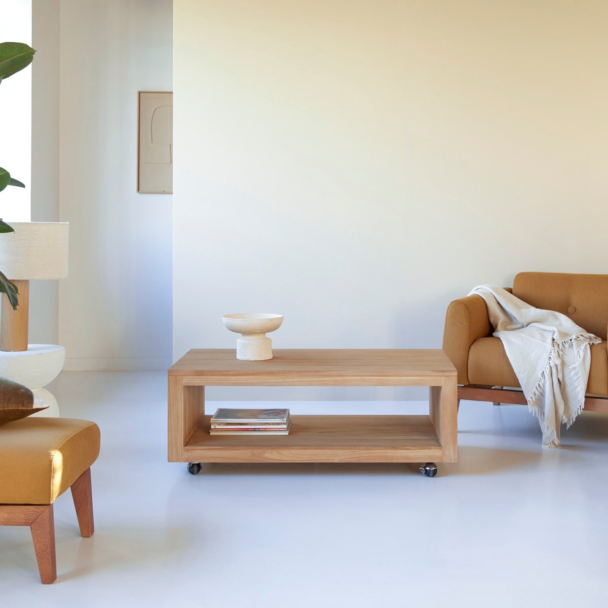 Tikamoon Mesa de centro rectangular de teca maciza Anoa | Leroy Merlin