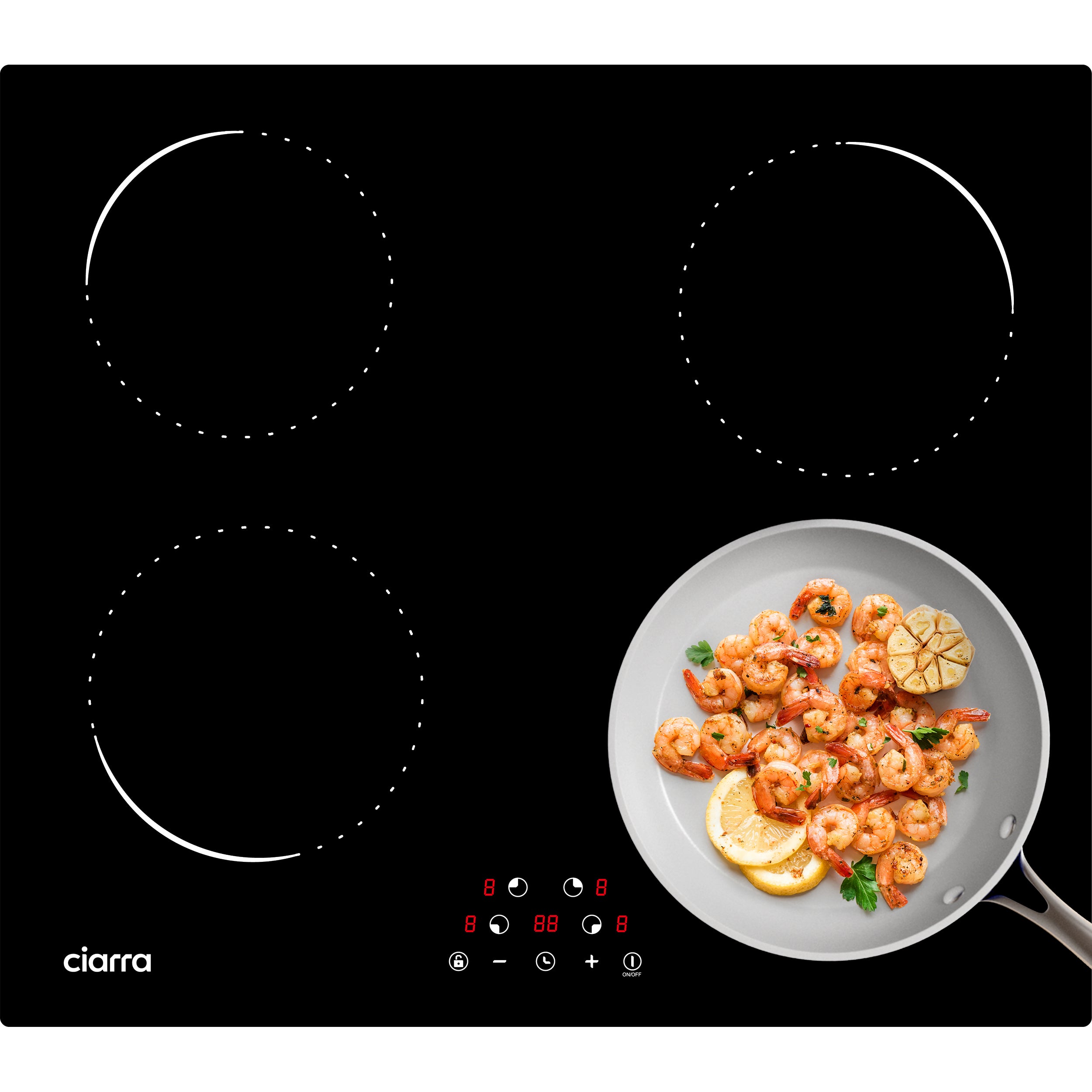 Plaque à Induction 6000W 59cm Minuterie Touche Tactile CIARRA Table de ...