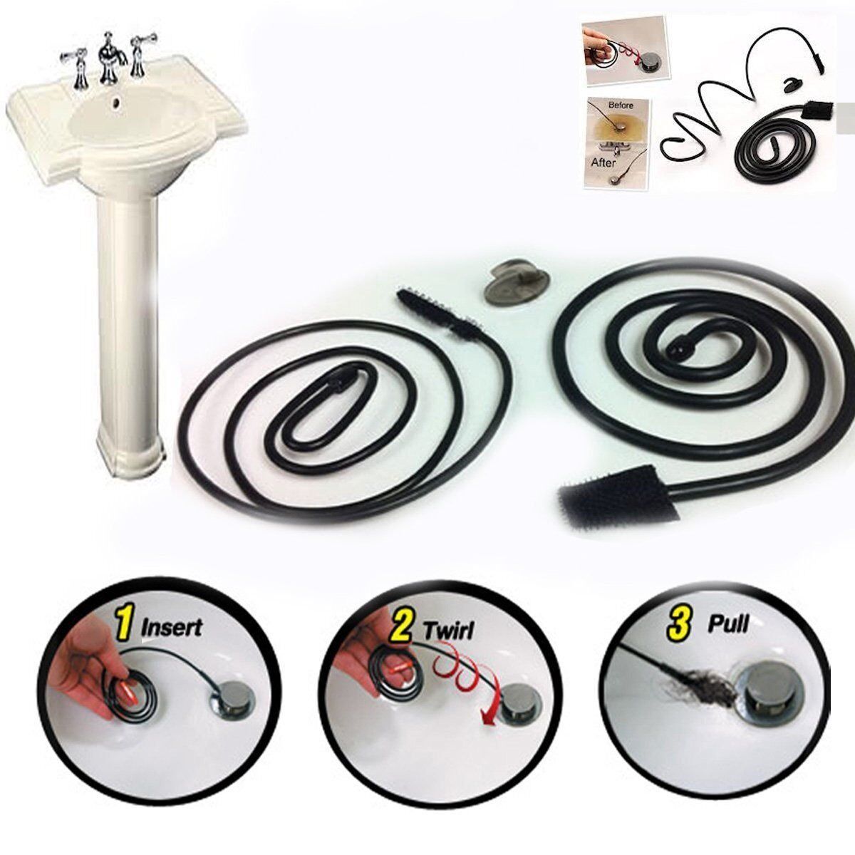 LAVABO SERPIENTE ALAMBRE ALAMBRE TÍO LIMPIADOR DE LAVABO TUBERÍA CABLE ...