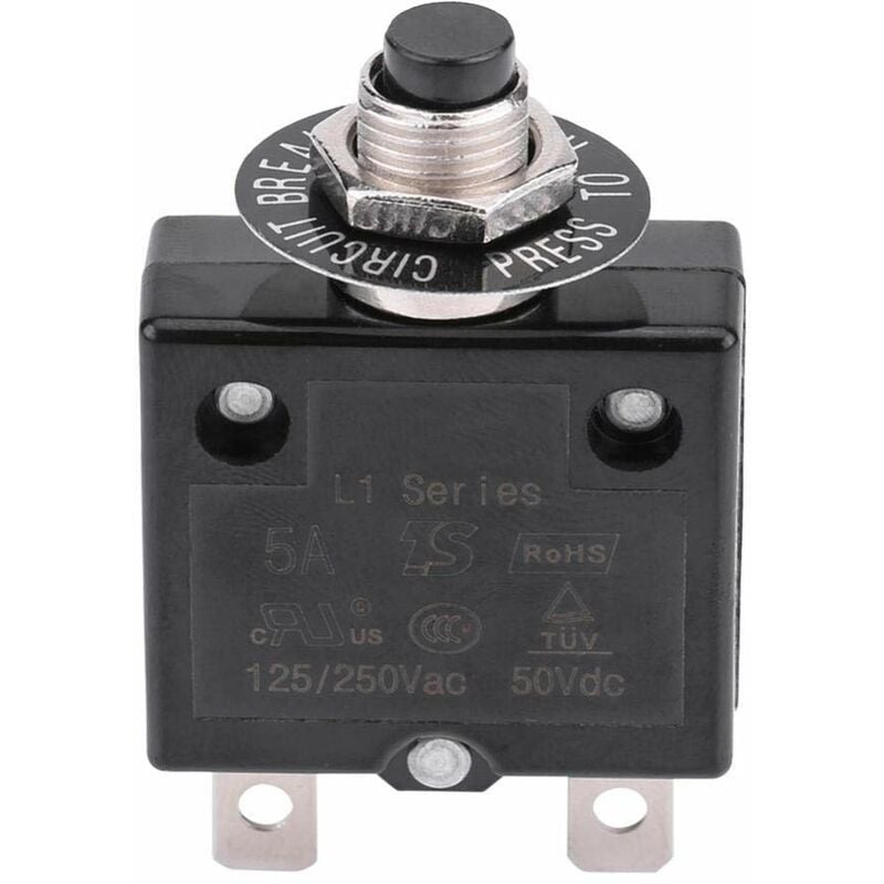 Disyuntor 18A Interruptor térmico de reinicio opcional, 125-250V CA 50V ...