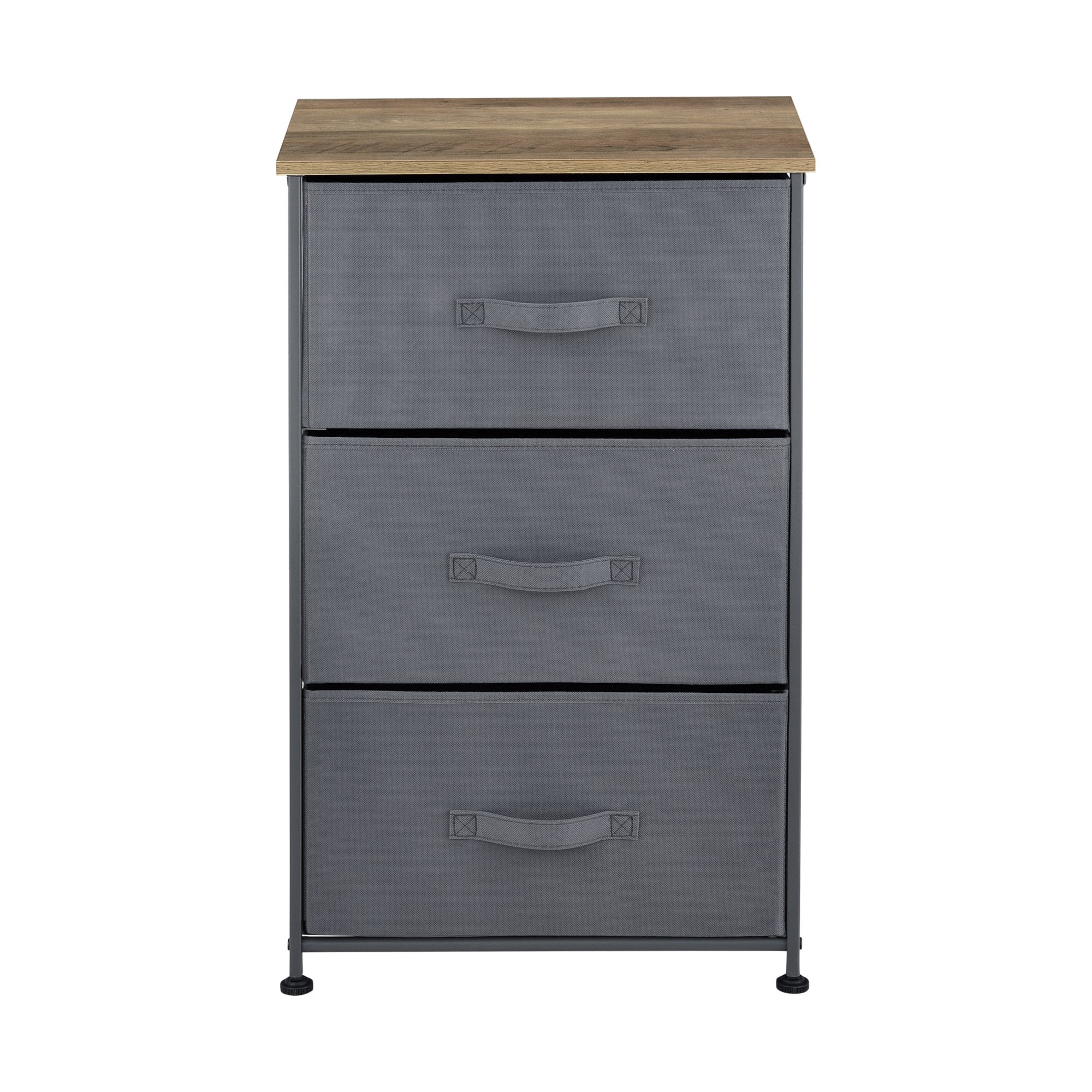 Commode meuble de rangement avec 3 tiroirs en non-tissé 73 x 45 x 30 cm ...