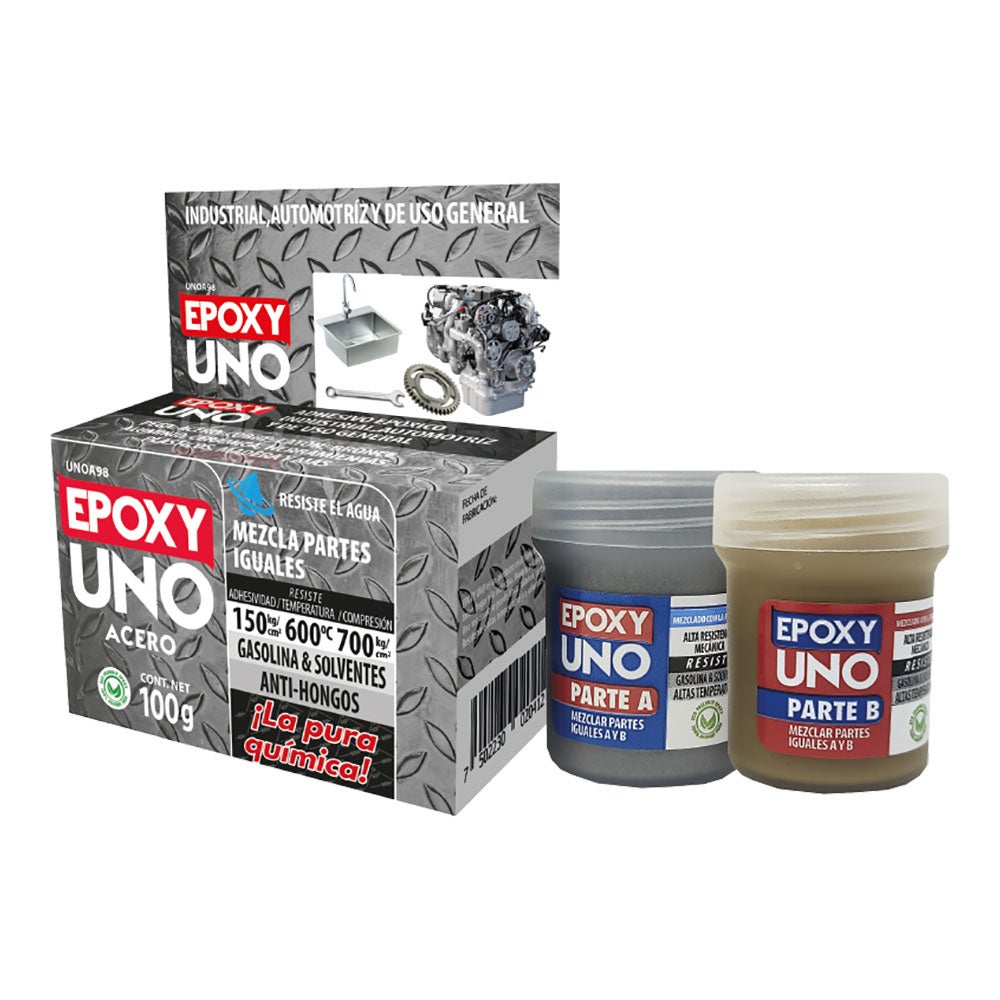 Adhesivo Epoxy General Acero Fusion Epoxy Black Label 100g UNO A98 ...