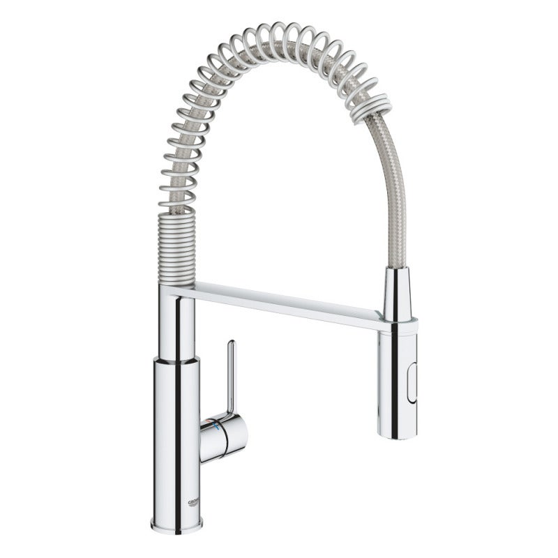 Grohe Get Grifo de cocina semi-pro con muelle y ducha de 2 chorros ...