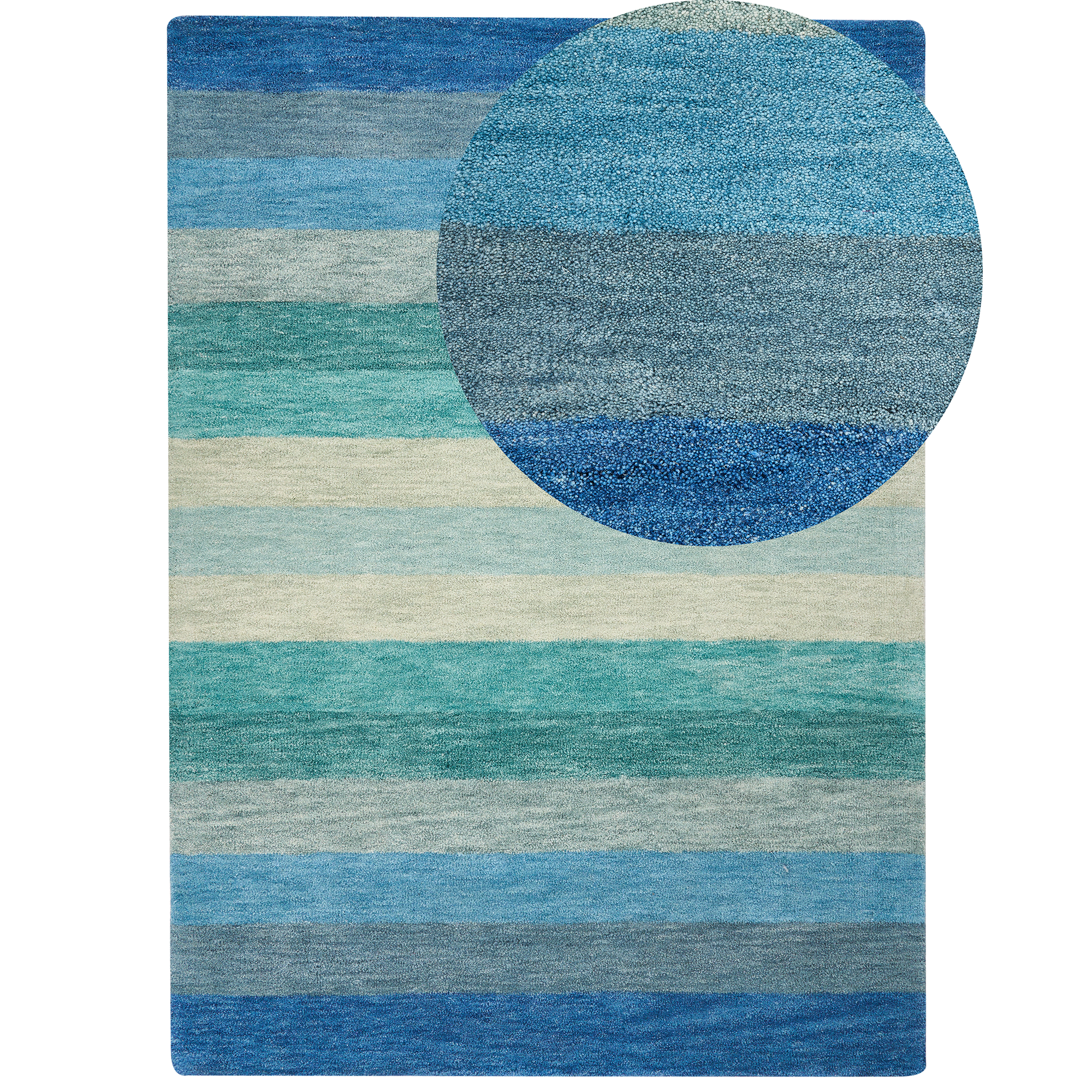 Tapis MAILSI Bleu 140 x 200 cm Laine | Leroy Merlin