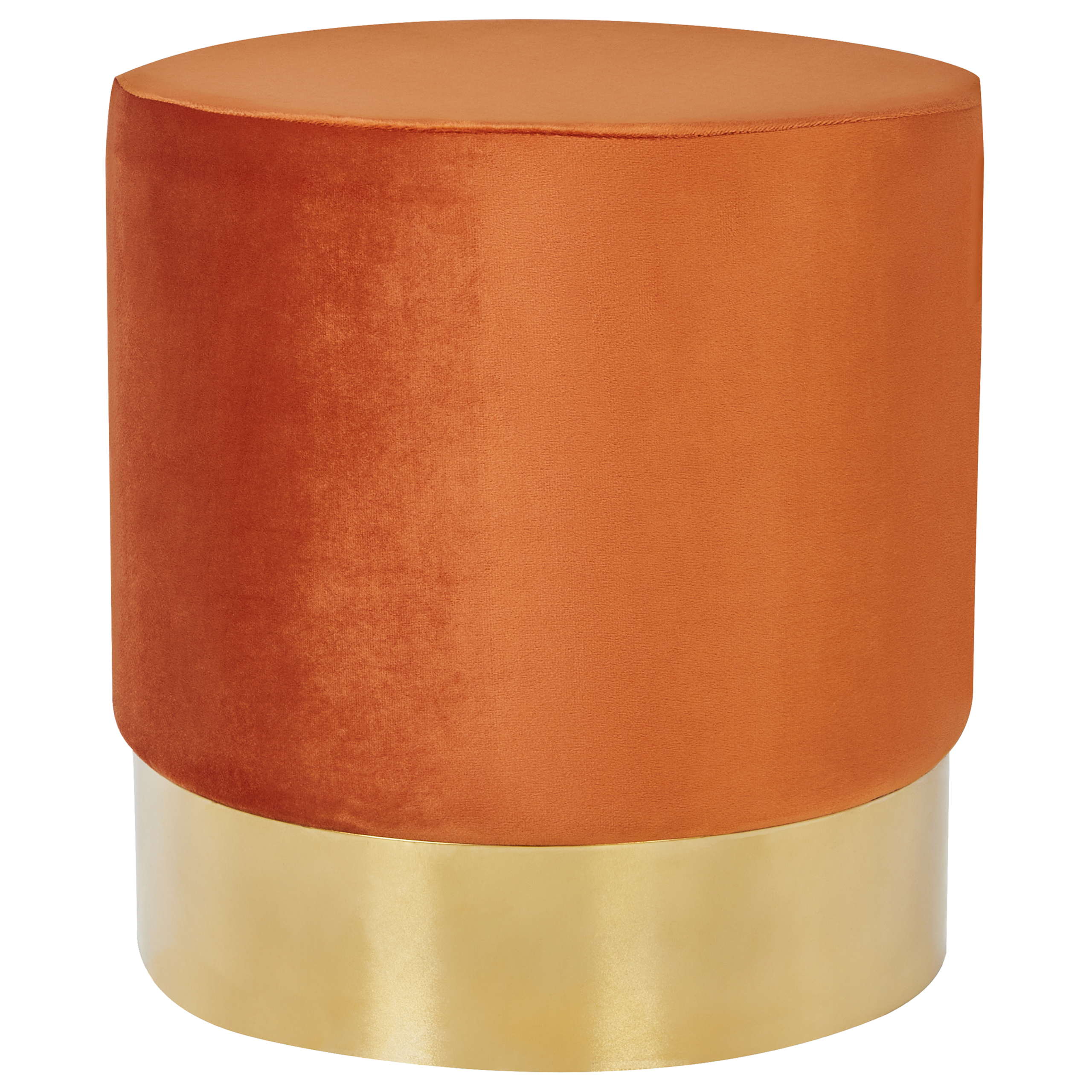 Pouf SOPHIA Velours Orange 39 cm 39 cm 40 cm | Leroy Merlin
