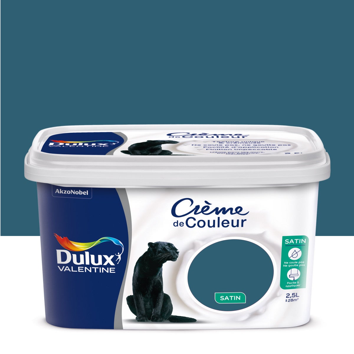 Pintura azul pavo real para paredes y carpintería color crema satinado ...