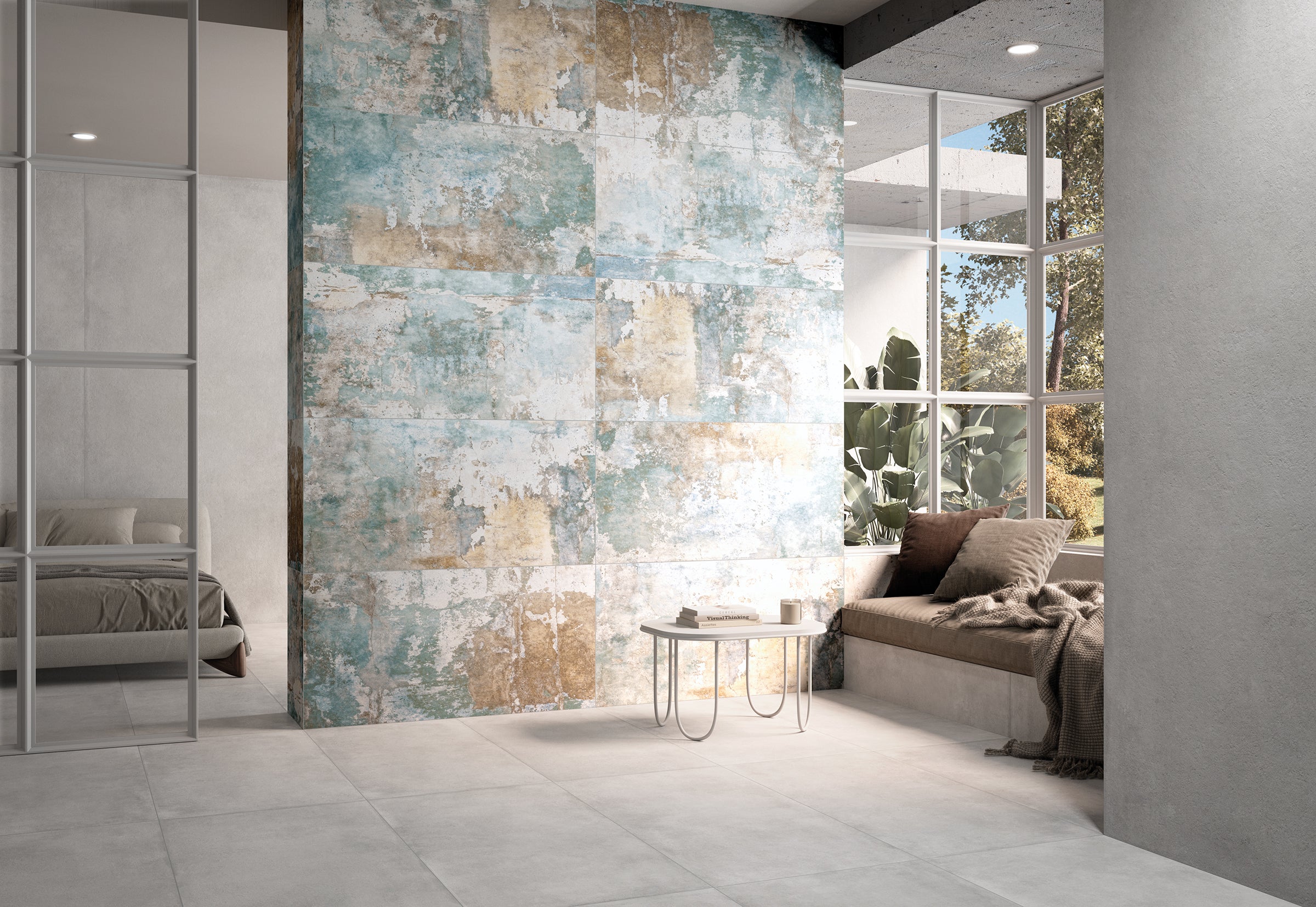 Carrelage sol/mur intérieurs Effet Pierre Fresco Cool 60x120 | Leroy Merlin