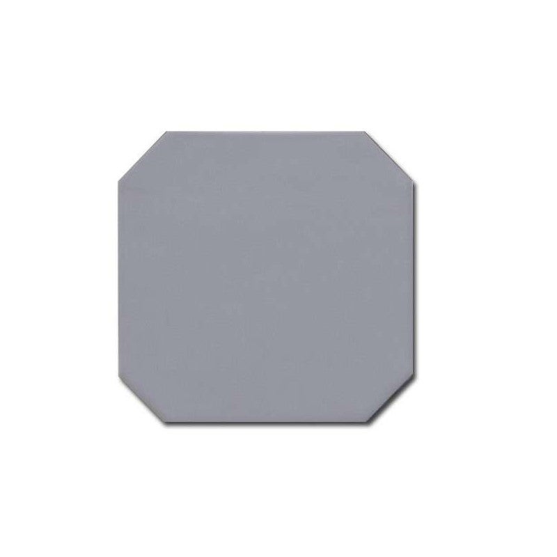 Carrelage sol / mur octogonal uni noir mate 20x20 cm OCTAGON GRIS MATE ...