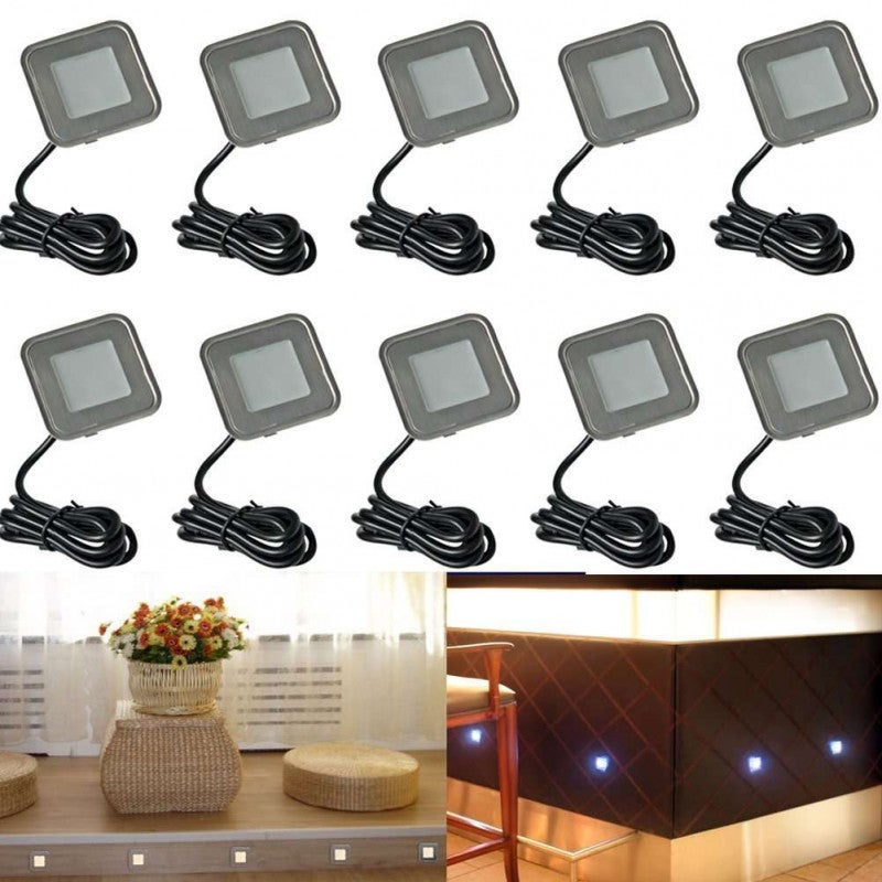 Kit Complet Mini Spots LED Encastrables RGB Multicolores Carrés - RGB ...
