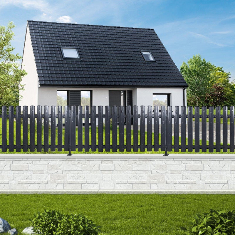 Clôtures Maison/Jardin Gris Anthracite RAL 7016 en acier fourni avec ...